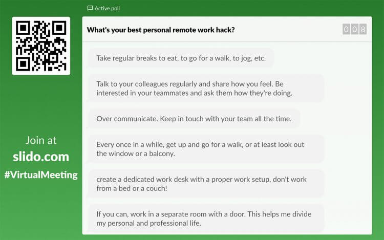 25 Fun Poll Questions for Your Virtual Team Meetings - Slido Blog