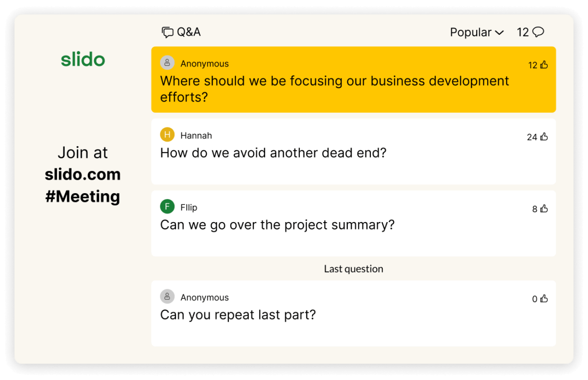 5 Must-Have Slido Features to Boost Engagement in Your Next Meetings ...